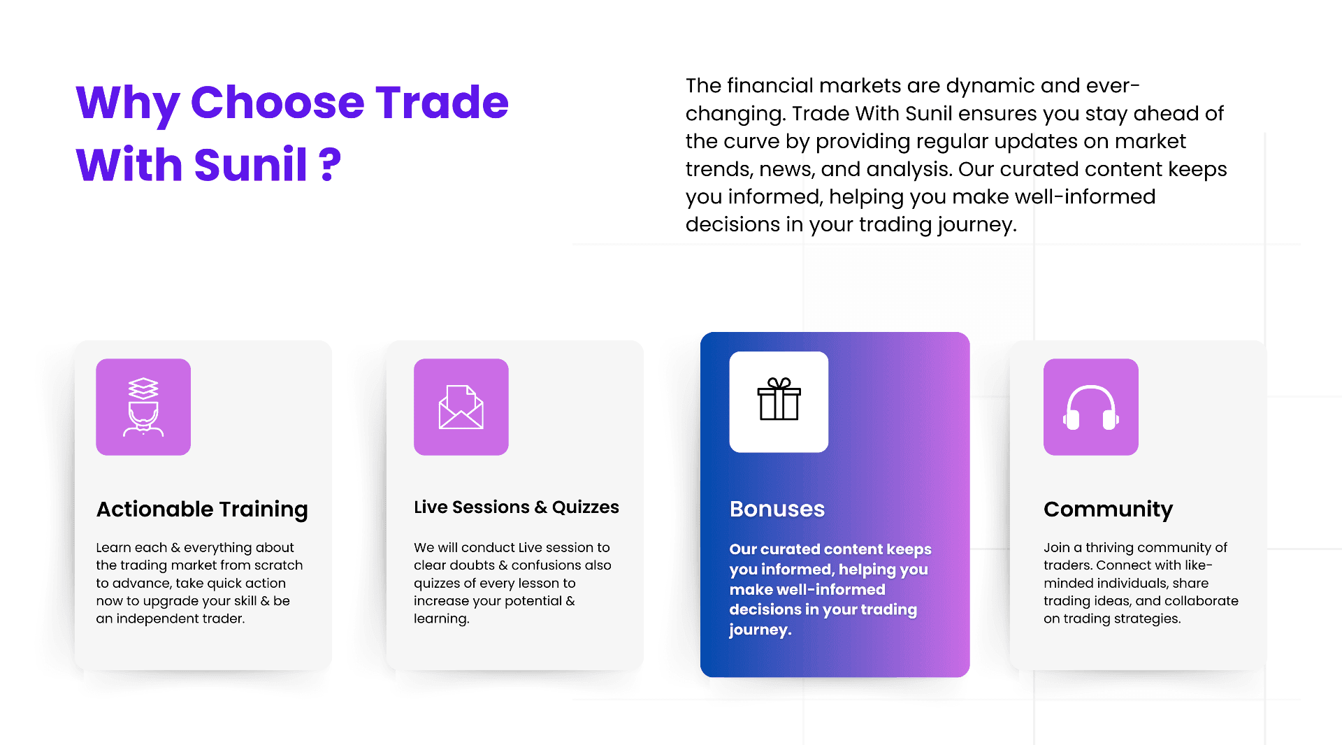 About Us - Trade with Sunil