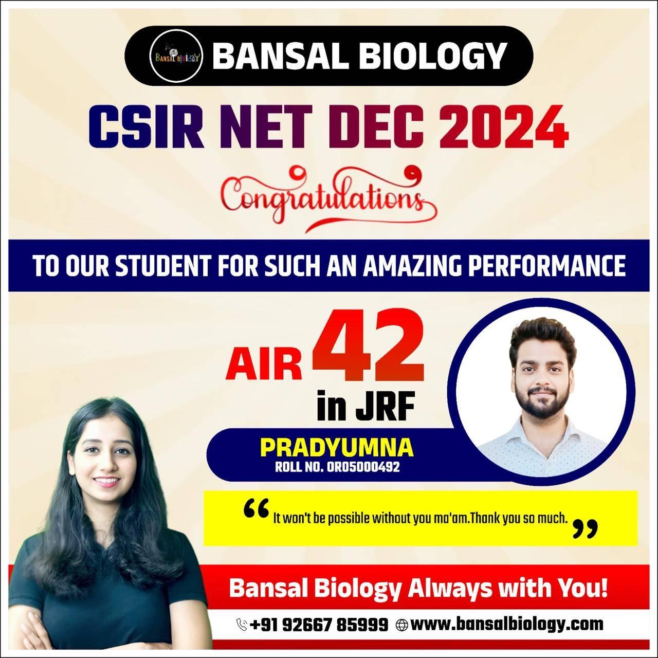 CSIR NET COURSES - Bansal Biology