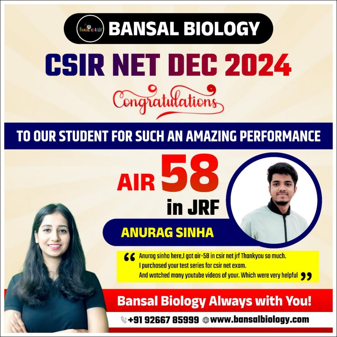 CSIR NET COURSES - Bansal Biology