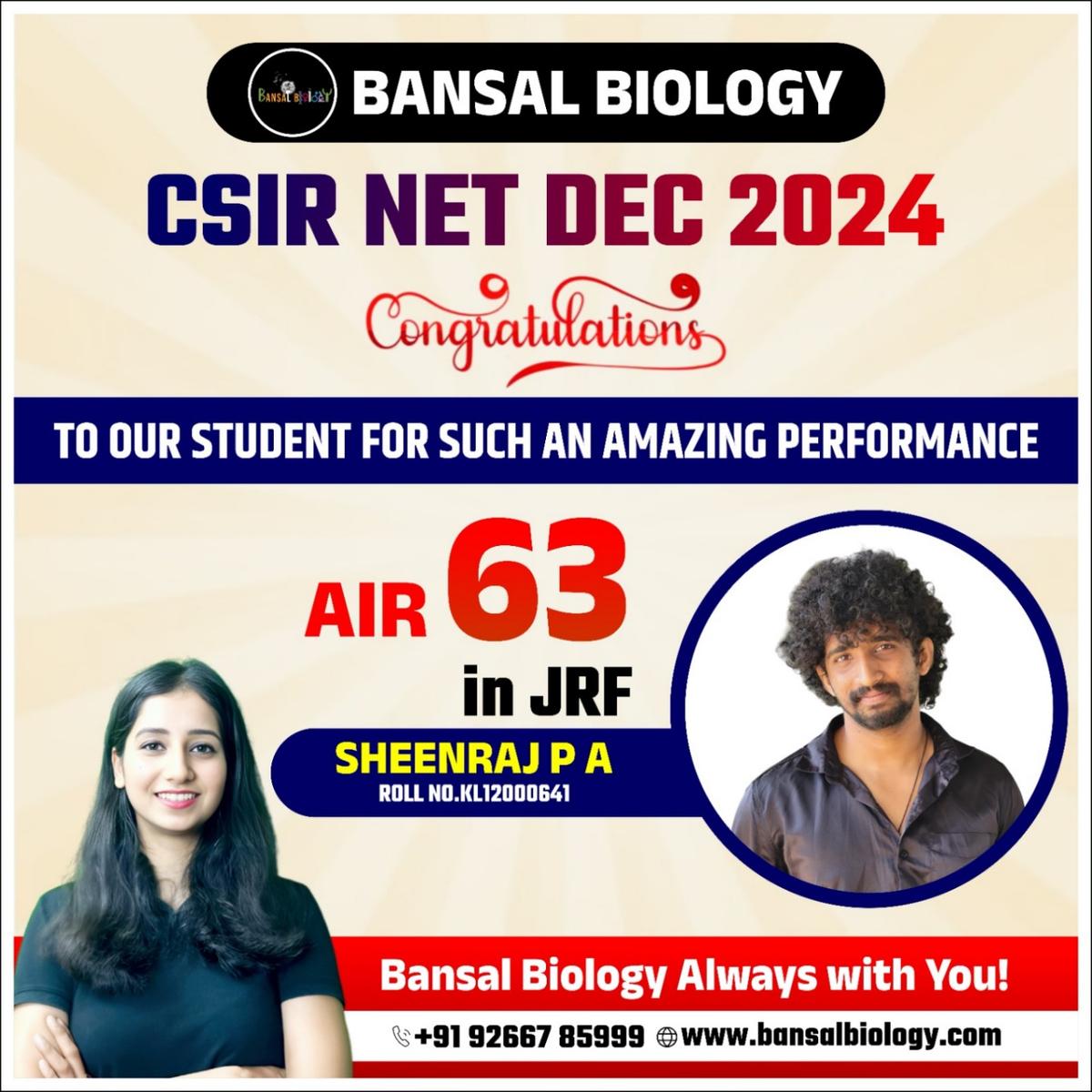 CSIR NET COURSES - Bansal Biology