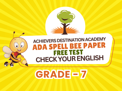 Online Spell Bee Test – 100% Free | Grade-Wise English Spelling Practice