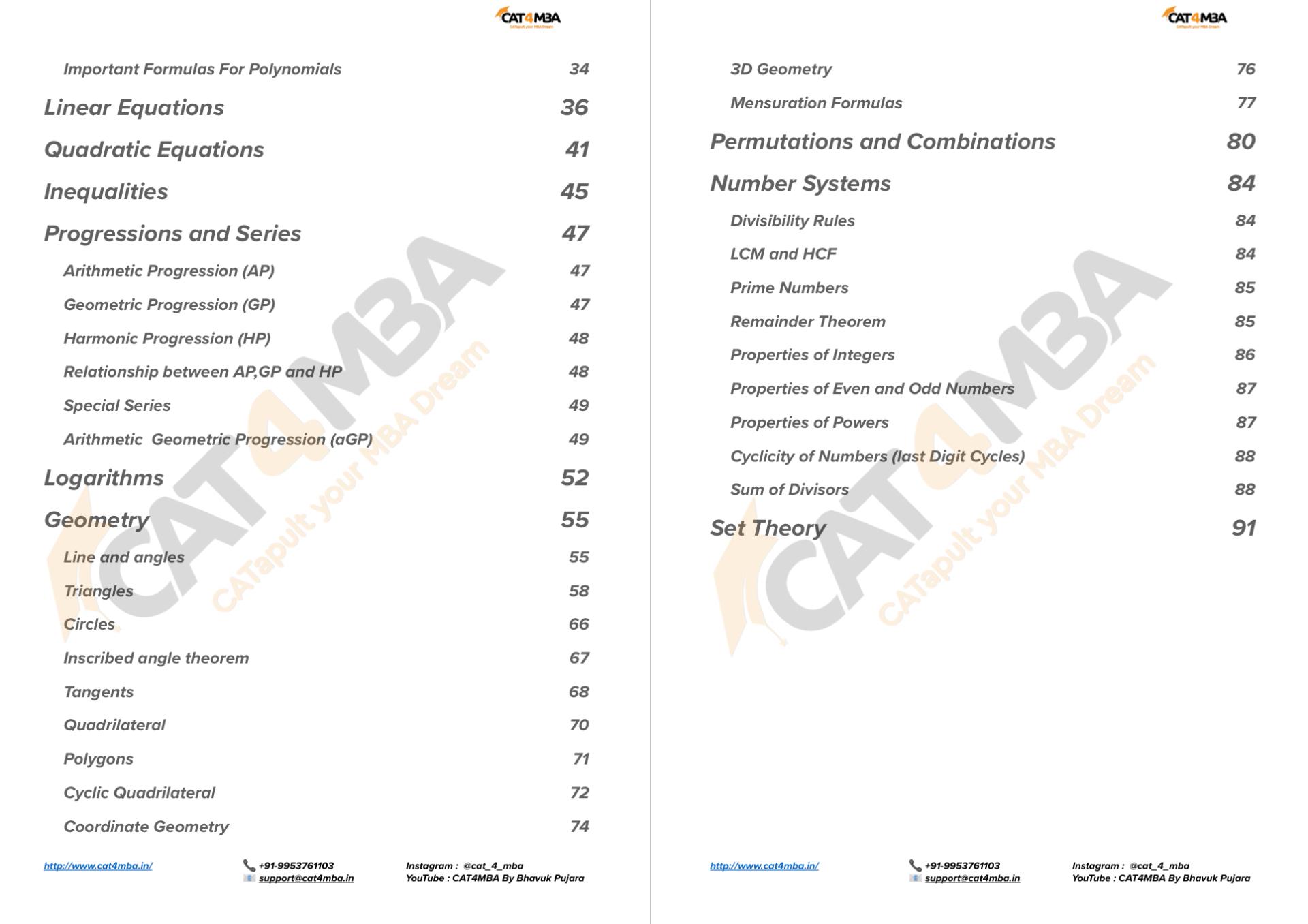 CAT QA Formulae Handbook