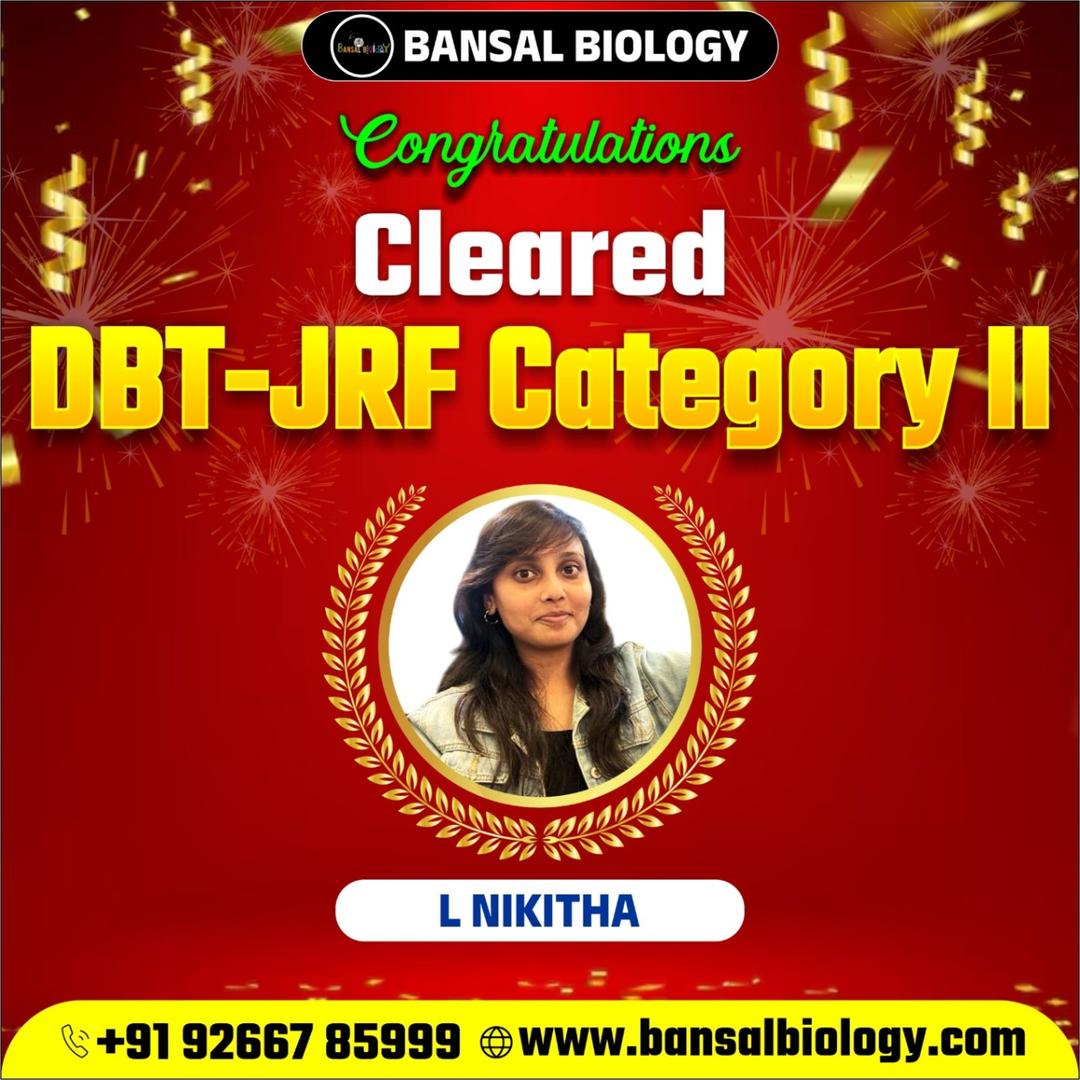 DBT BET JRF - Bansal Biology