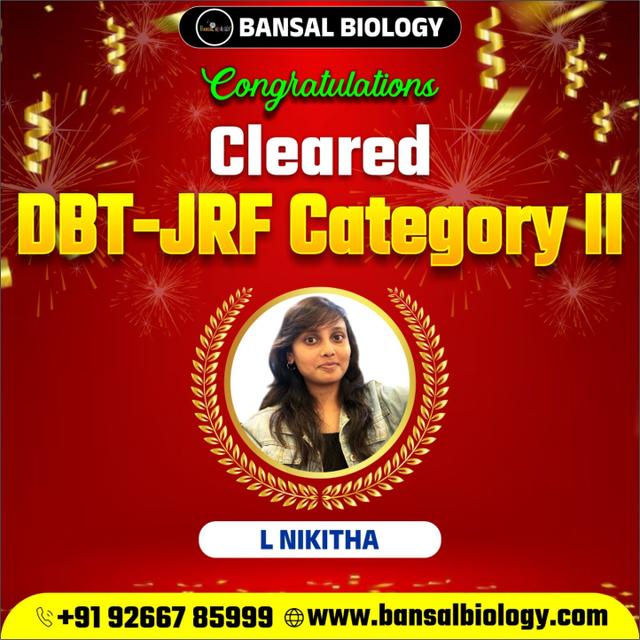DBT BET JRF - Bansal Biology