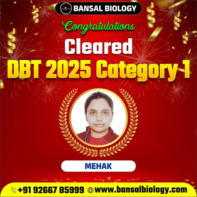 DBT BET JRF - Bansal Biology