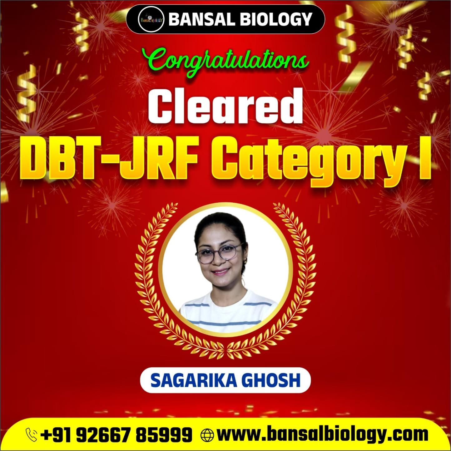 DBT BET JRF - Bansal Biology