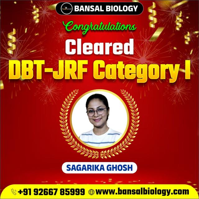 DBT BET JRF - Bansal Biology