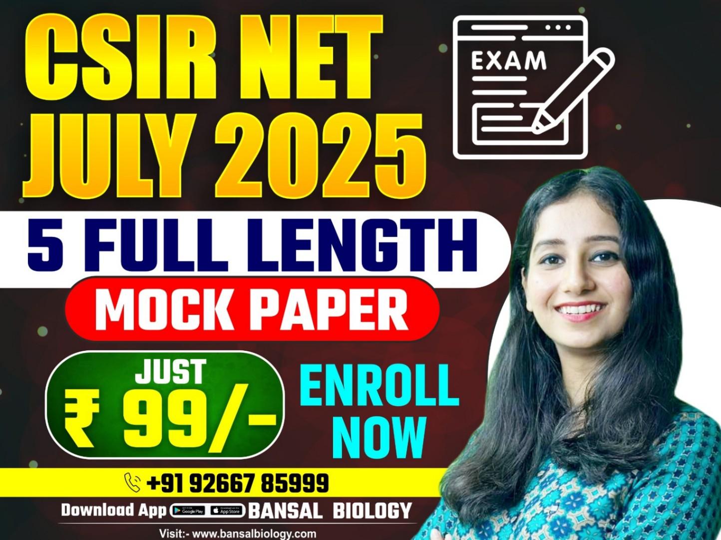 CSIR NET COURSES - Bansal Biology