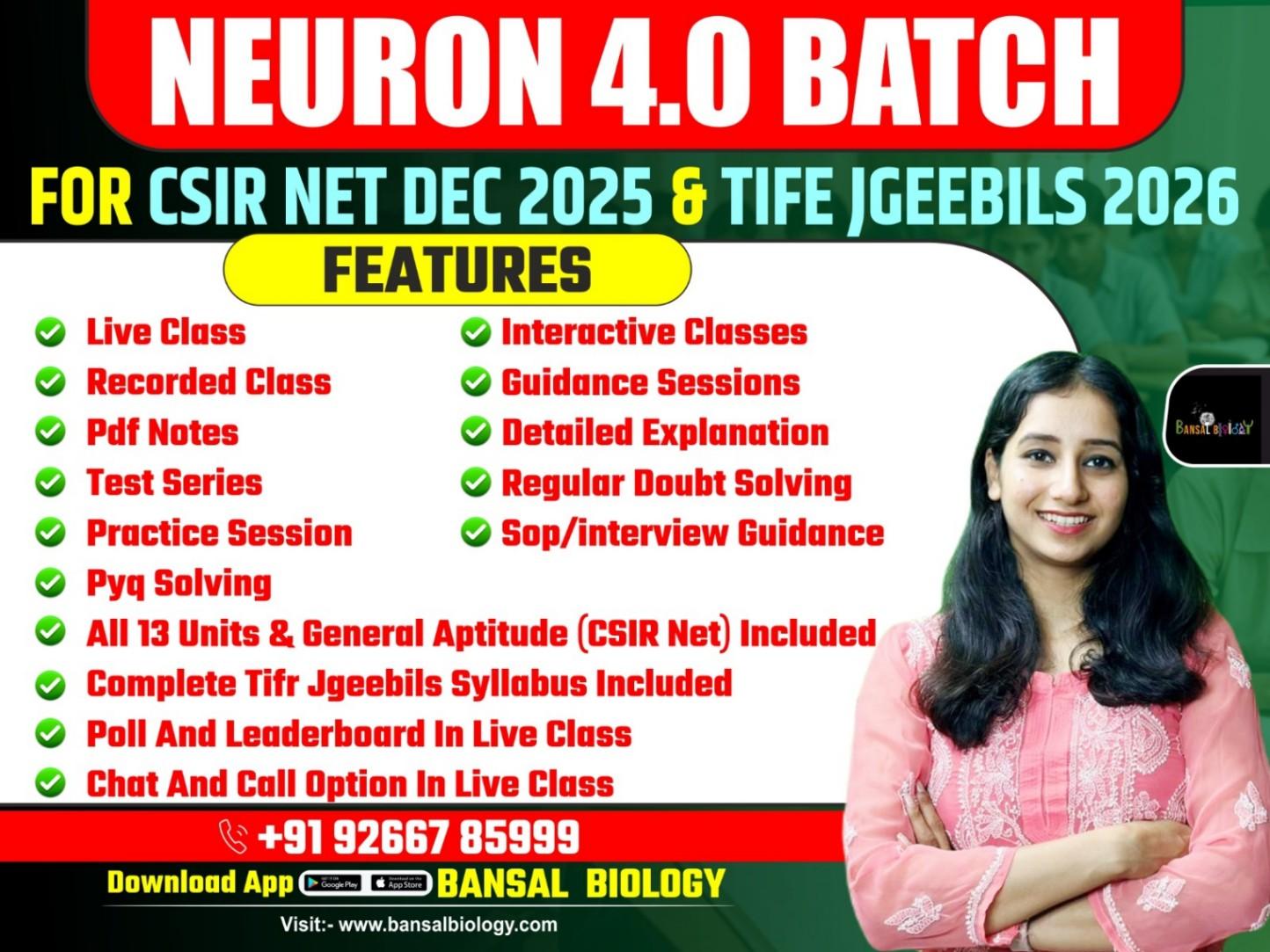 CSIR NET COURSES - Bansal Biology