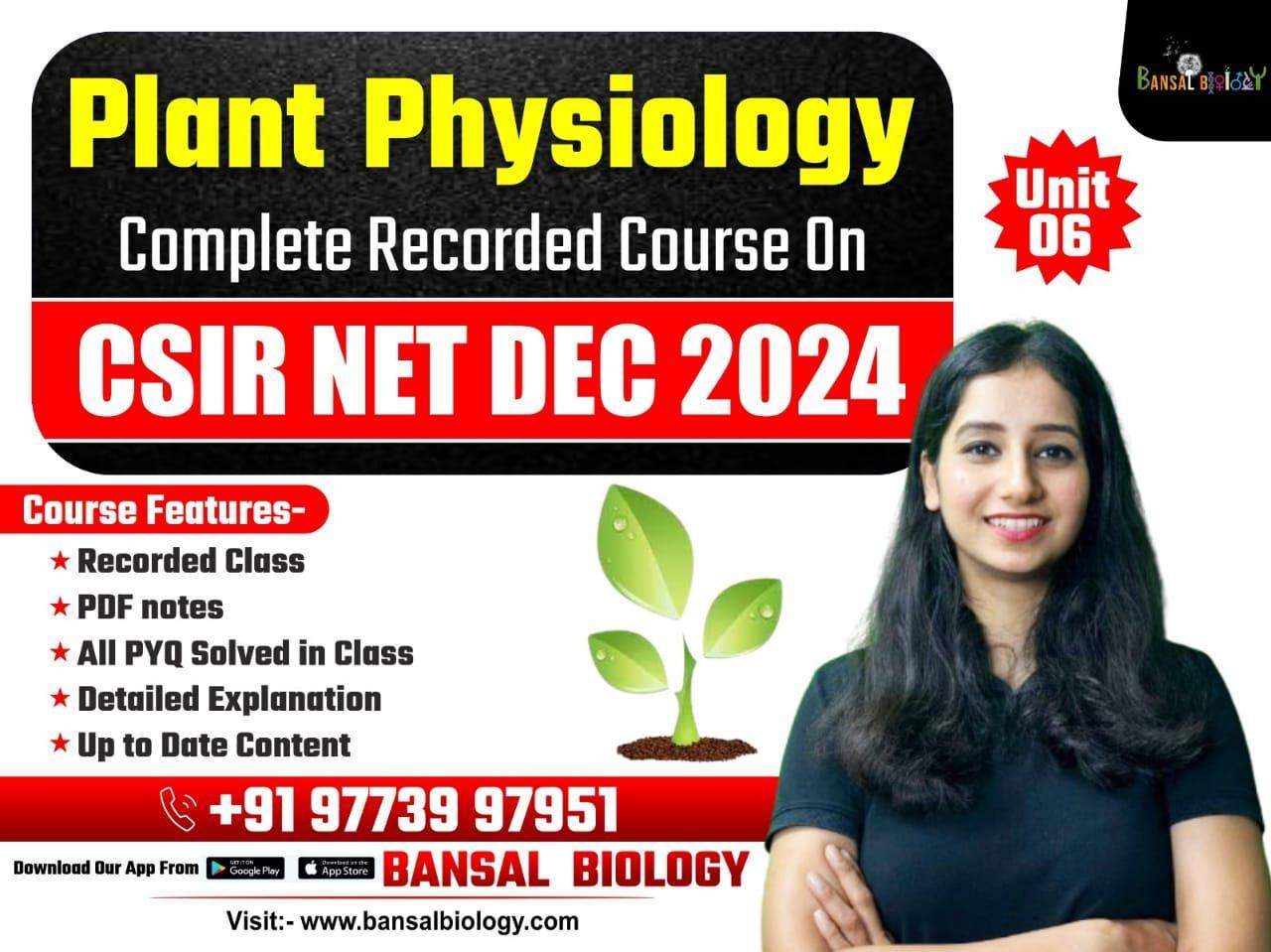 CSIR NET COURSES - Bansal Biology
