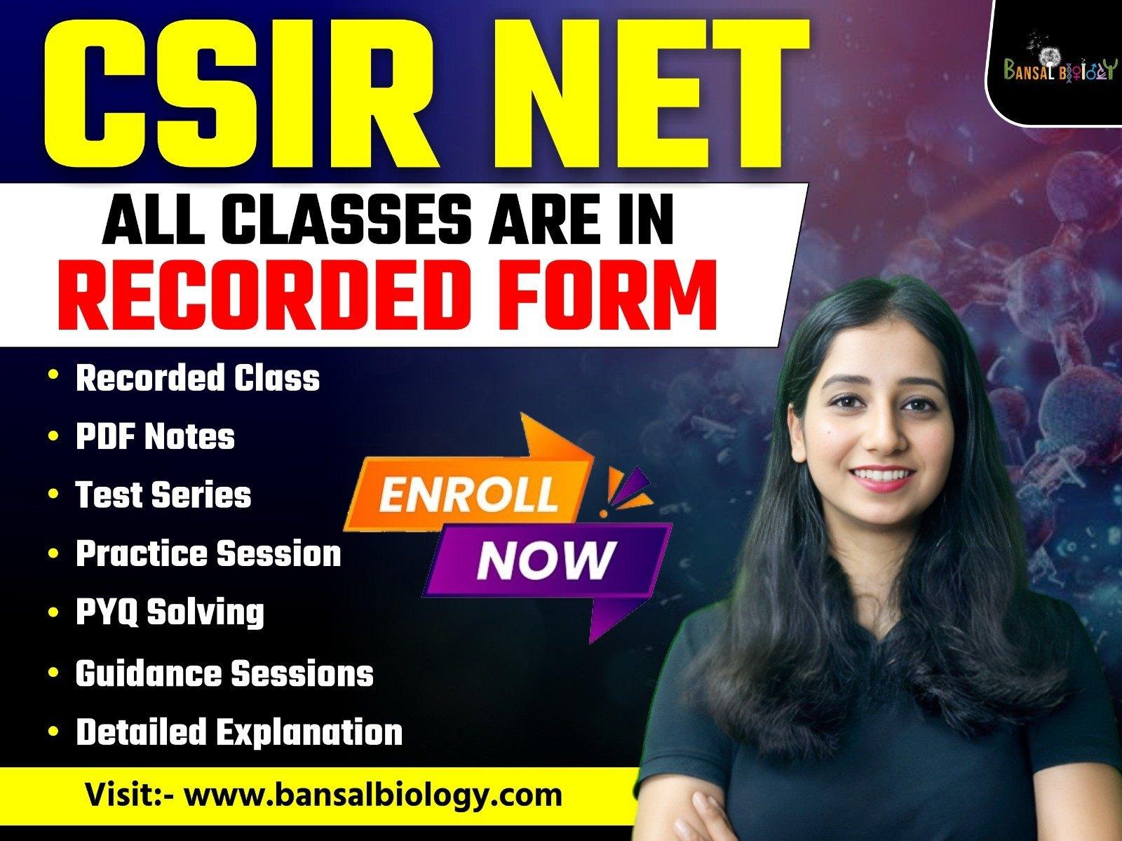 CSIR NET COURSES - Bansal Biology