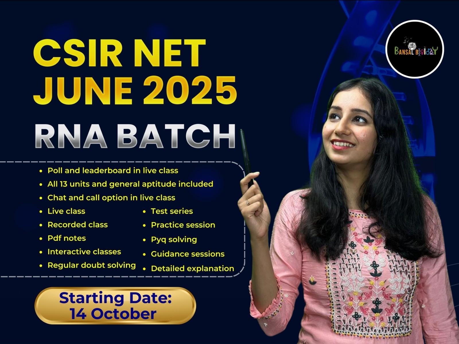 CSIR NET COURSES - Bansal Biology