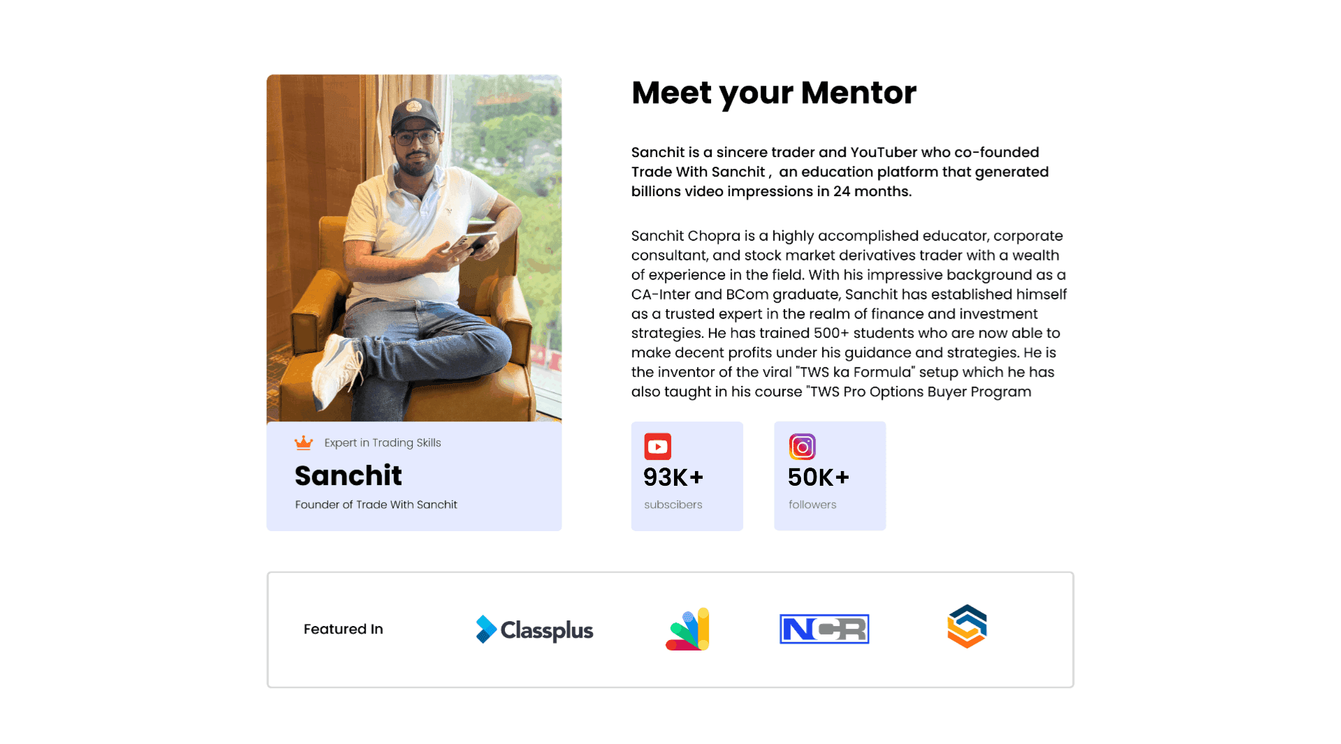Home - Trade with Sanchit